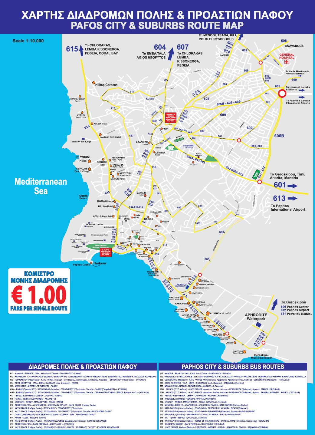 Bus routes near Agiou Tichona Street, Kato Paphos - Paphos Message ...